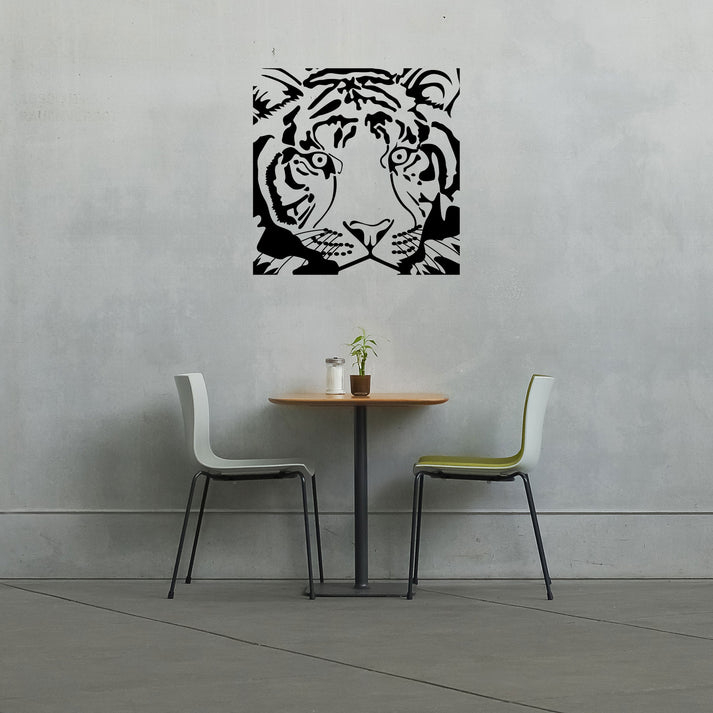 Tiger Head Frame - Vinyl Wall Art Decal for Homes, Offices, Kids Rooms ...