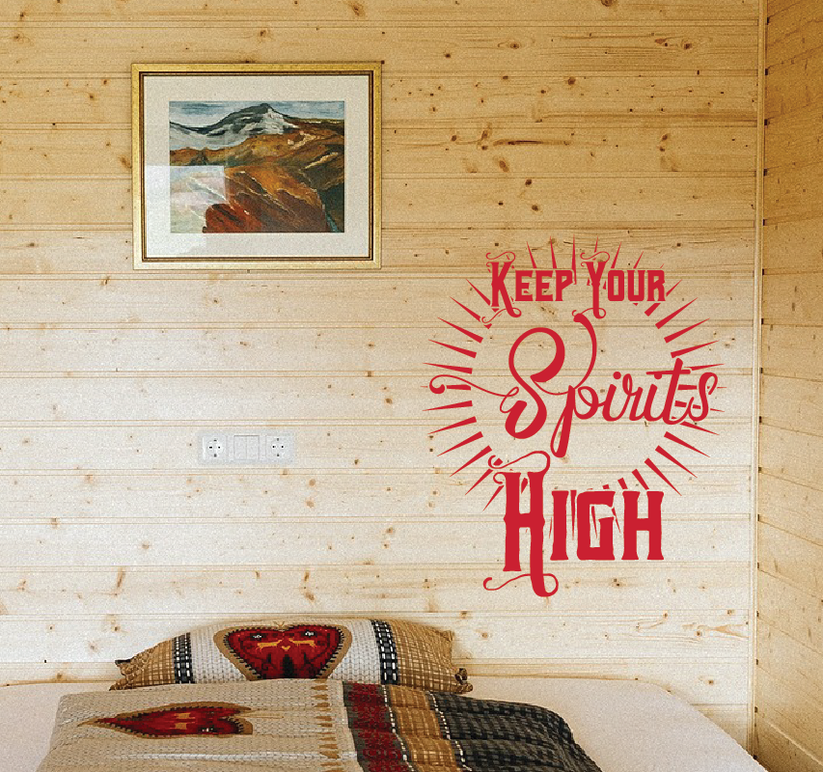 Keep Your Spirits High Quote Wall Decal | Shop Decals from Dana Decals