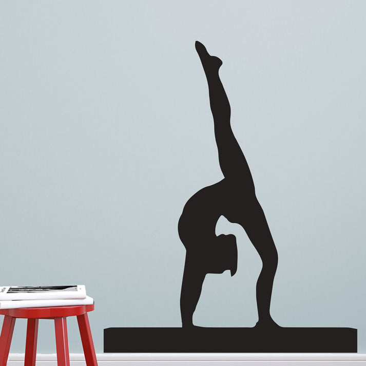 Gymnast Walkover Hand-stand Silhouette Sports - Vinyl Wall Art Decal ...