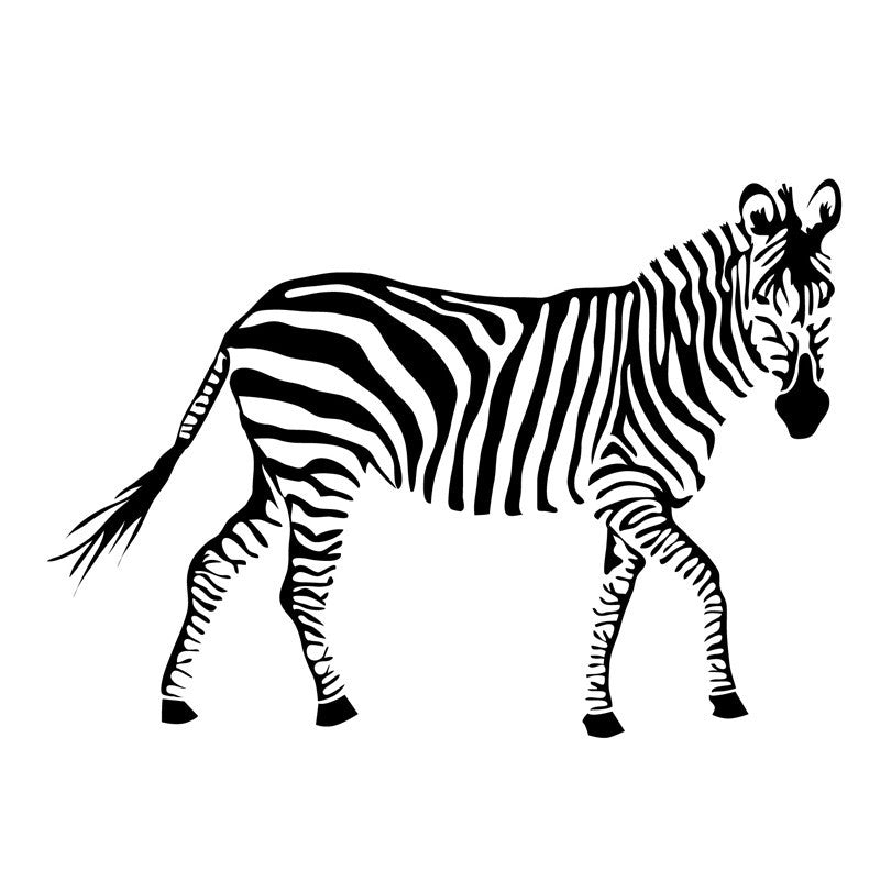 Life Size Zebra - Vinyl Wall Art Decal for Homes, Offices, Kids Rooms ...