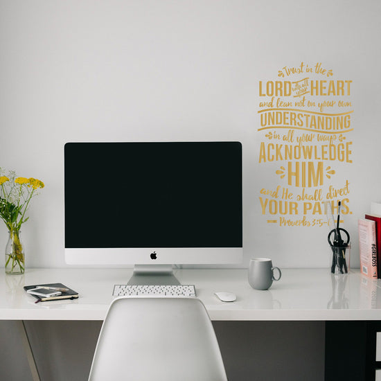 Trust In The Lord - Proverbs 3:5-6 Quote Decal | Shop at Dana Decals