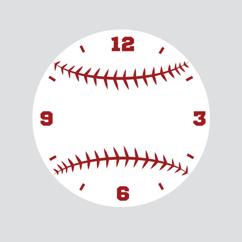 Baseball Clock Face - Vinyl Wall Art Decal for Homes, Kids Rooms ...