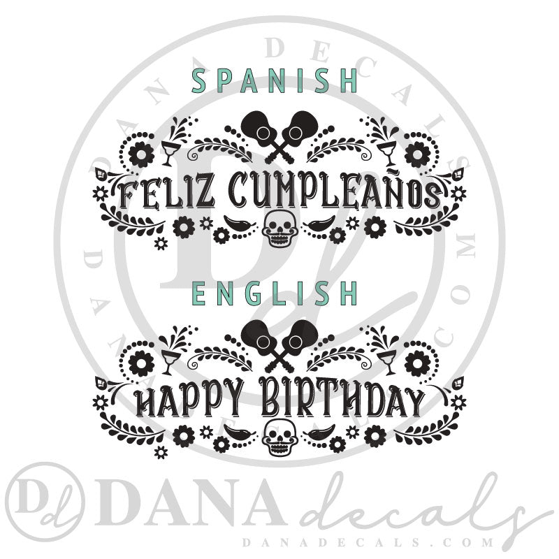 Feliz Cumpleaños Happy Birthday Sign – Dana Decals