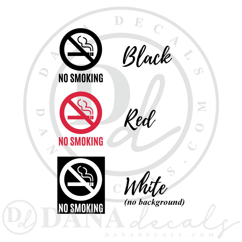 No Smoking Window or Wall Decal – Dana Decals
