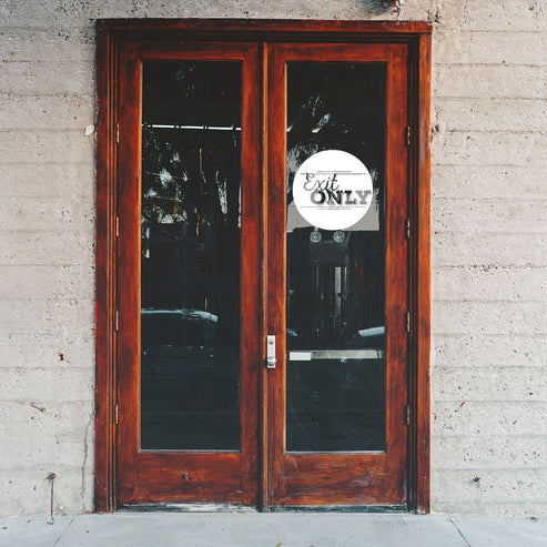 Exit Only Sign Business Wall Decal | Shop Decals at Dana Decals