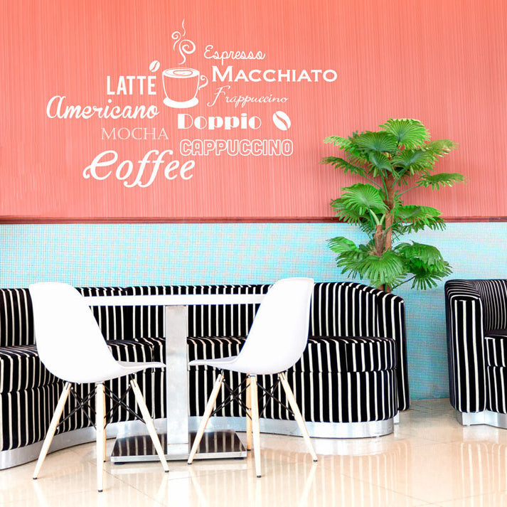 Coffee Types Wall Decal | Shop Decals at Dana Decals