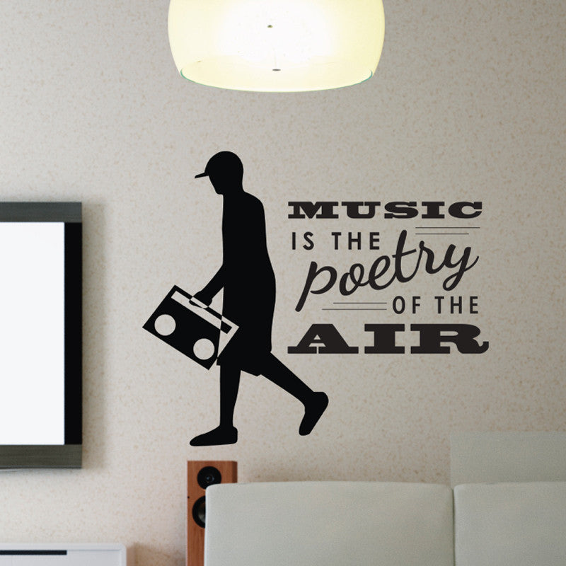 Music is Poetry Quote Decal | Shop Decals at Dana Decals